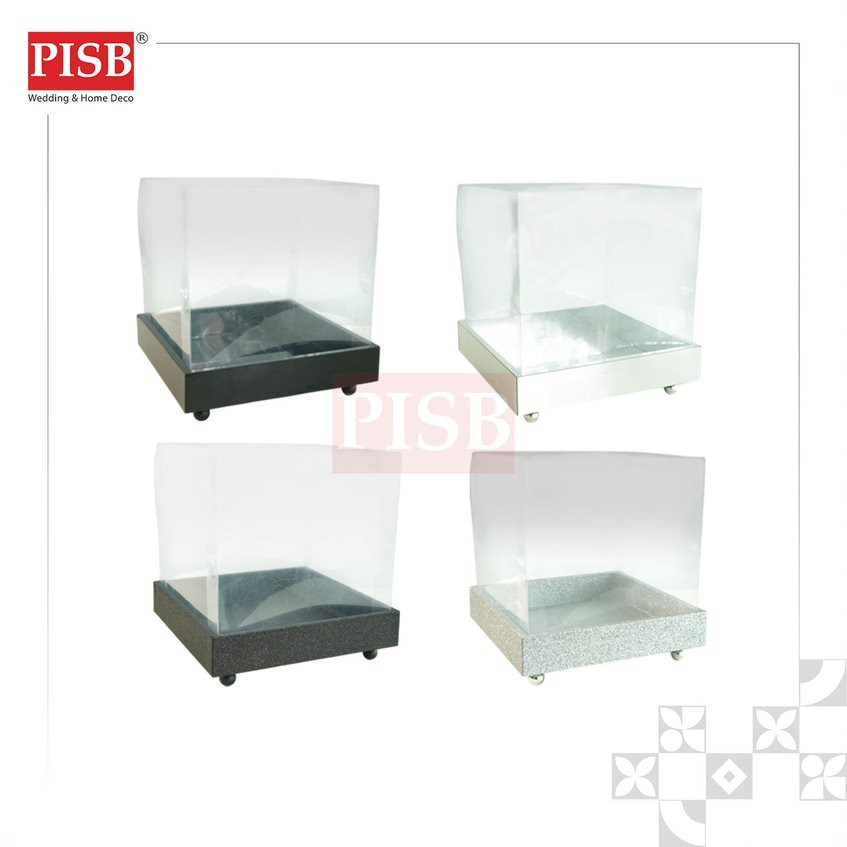 1092/93 Glitter Mirror PVC Box Tray Kotak Hantaran Transparent Jernih ...