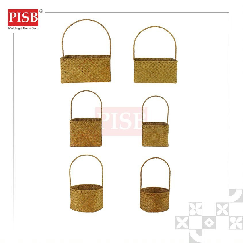 1109 Rattan Basket With Handle Bakul Buah Bakul Hamper Bakul Hantaran ...