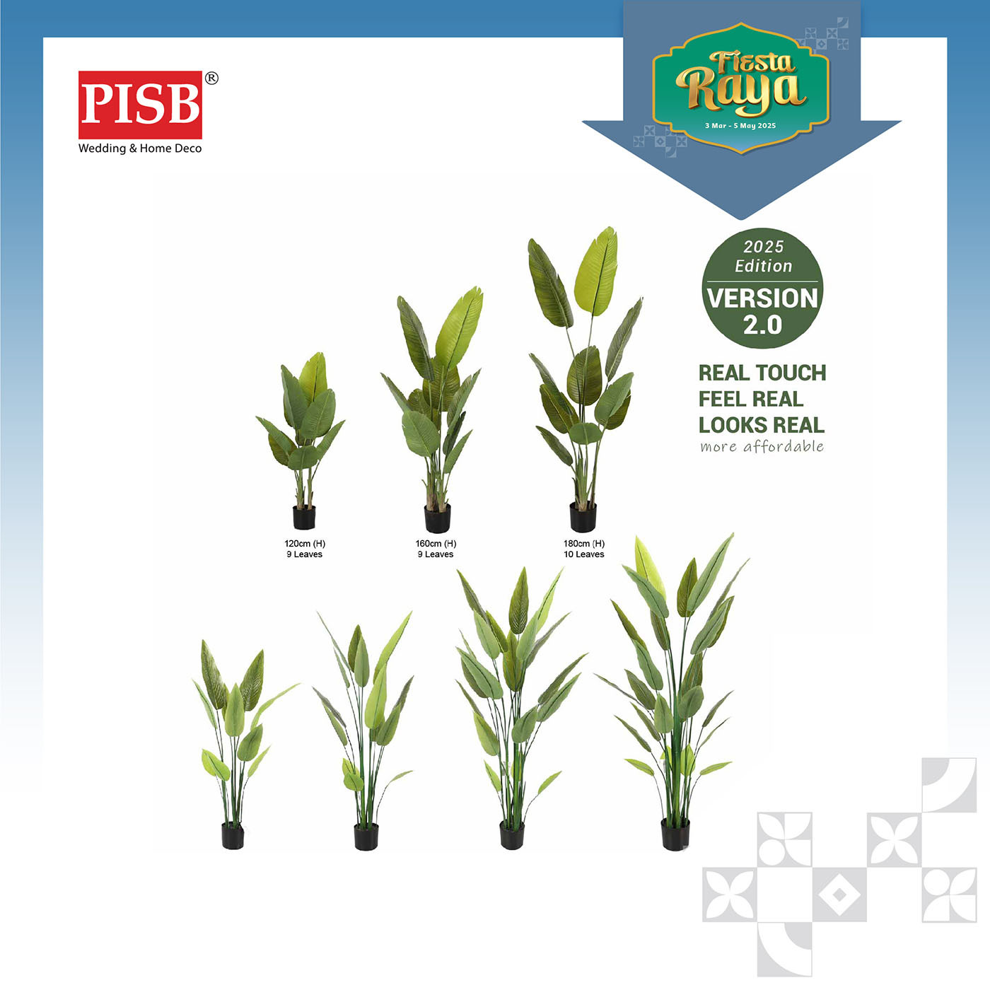 2121-27 3D Premium Skybird Tree Banana Tree Pokok Hiasan Viral Pokok ...