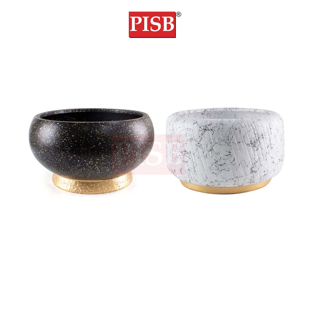 7064/65 Marble Gold Black White Ceramic Decorations Craft Vase Ornament ...
